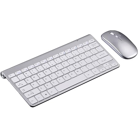 tastiera e mouse senza fili, 2,4 G, tastiera e mouse wireless, ultra ...