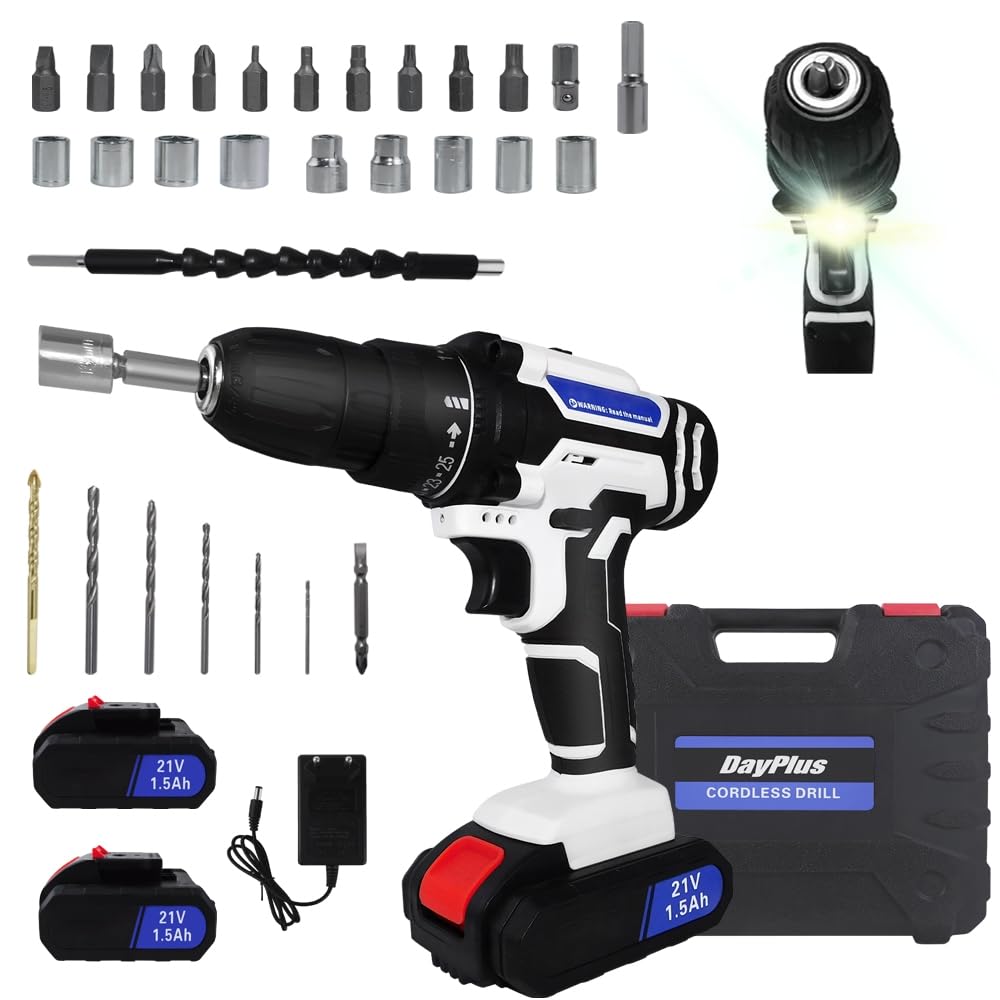 Amazon.com: Cordless Power Drill Set,Electric Screwdriver Combi Drill ...