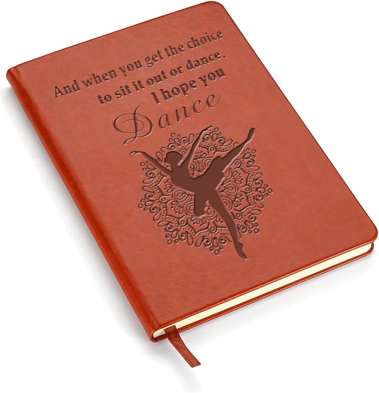 Amazon.com : RSRXEDL Dance Leather Journal Dance Lover Notebook - 5.6x8 ...