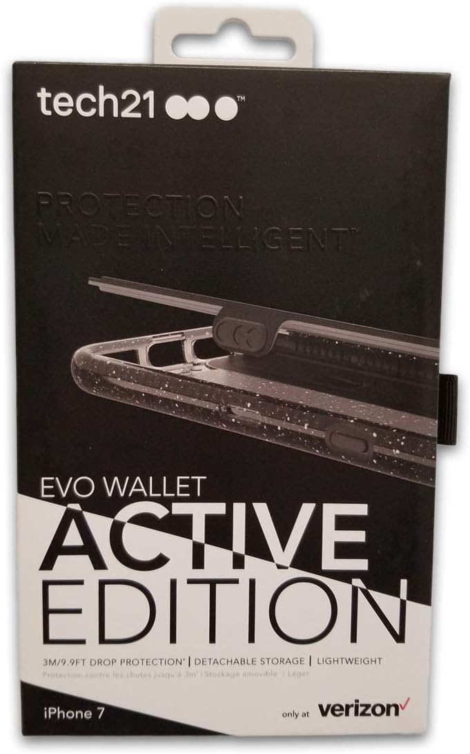 Amazon.com: Tech21 Evo Wallet for iPhone 7 - Black : Cell Phones ...