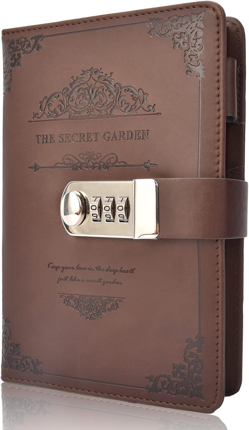 Cuaderno Diario con Contraseña, Cizen A5 PU Diario Secreto Personal ...