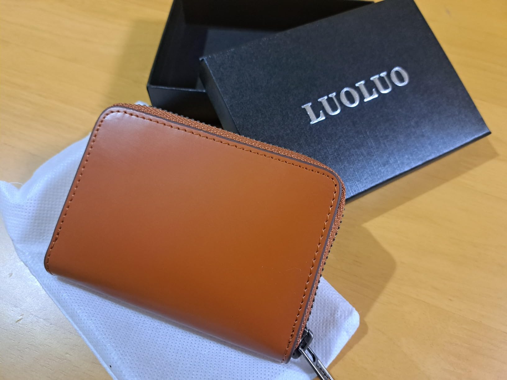 Amazon | LUOLUO クレジットカードケース 栃木レザー メンズ カードケース カード入れ スキミング防止 本革 大容量 じゃばら コインケース YKKファスナー (ブラック/ブルー ...