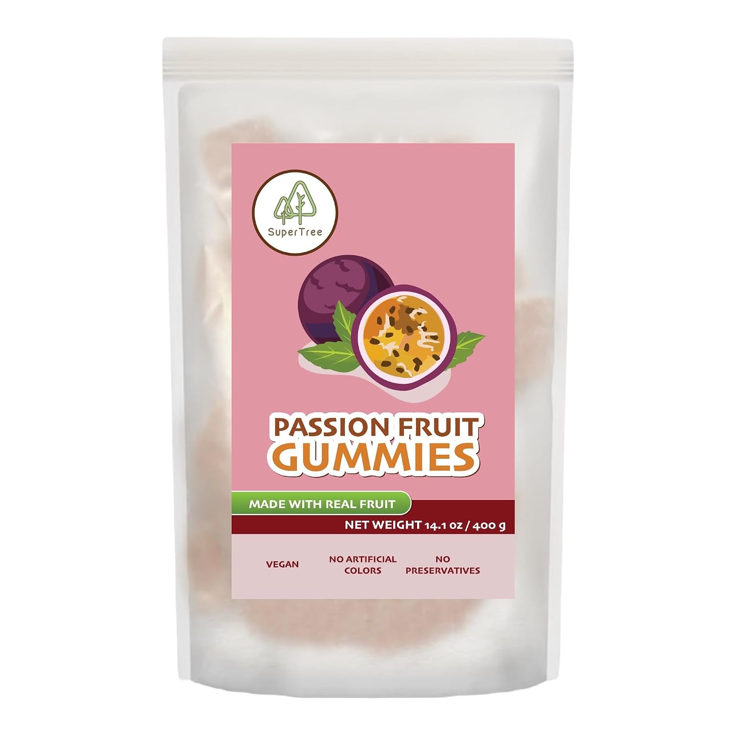 Amazon.com: Tropical Fruit Gummies: Passion Fruit - Vegan Chewy Candy ...