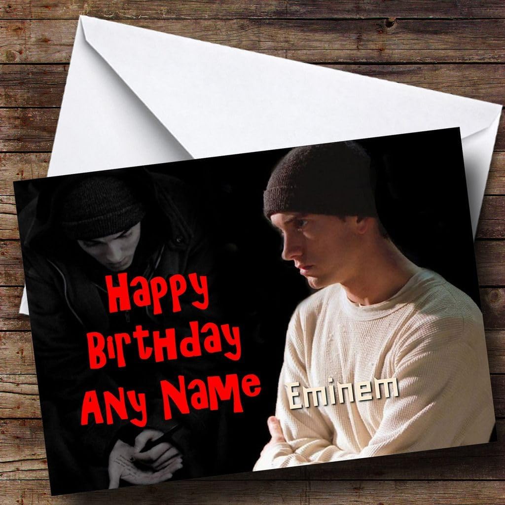 Eminem Personalised Birthday Card | Personalised Card | Greetings Card ...