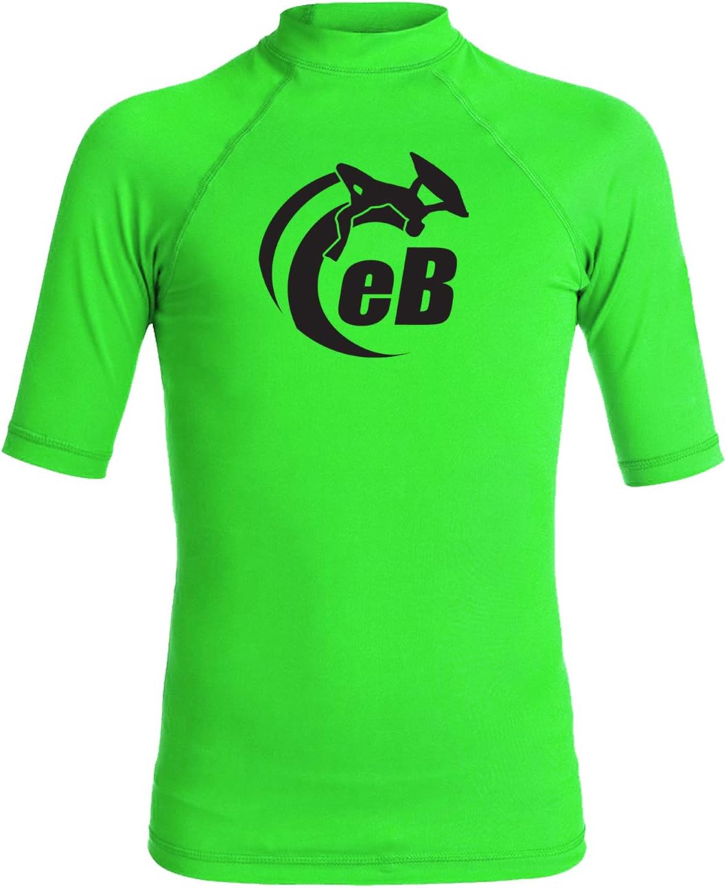 eBodyboarding Launch Out Logo Short Sleeve Rashguard - Lime | Amazon.com