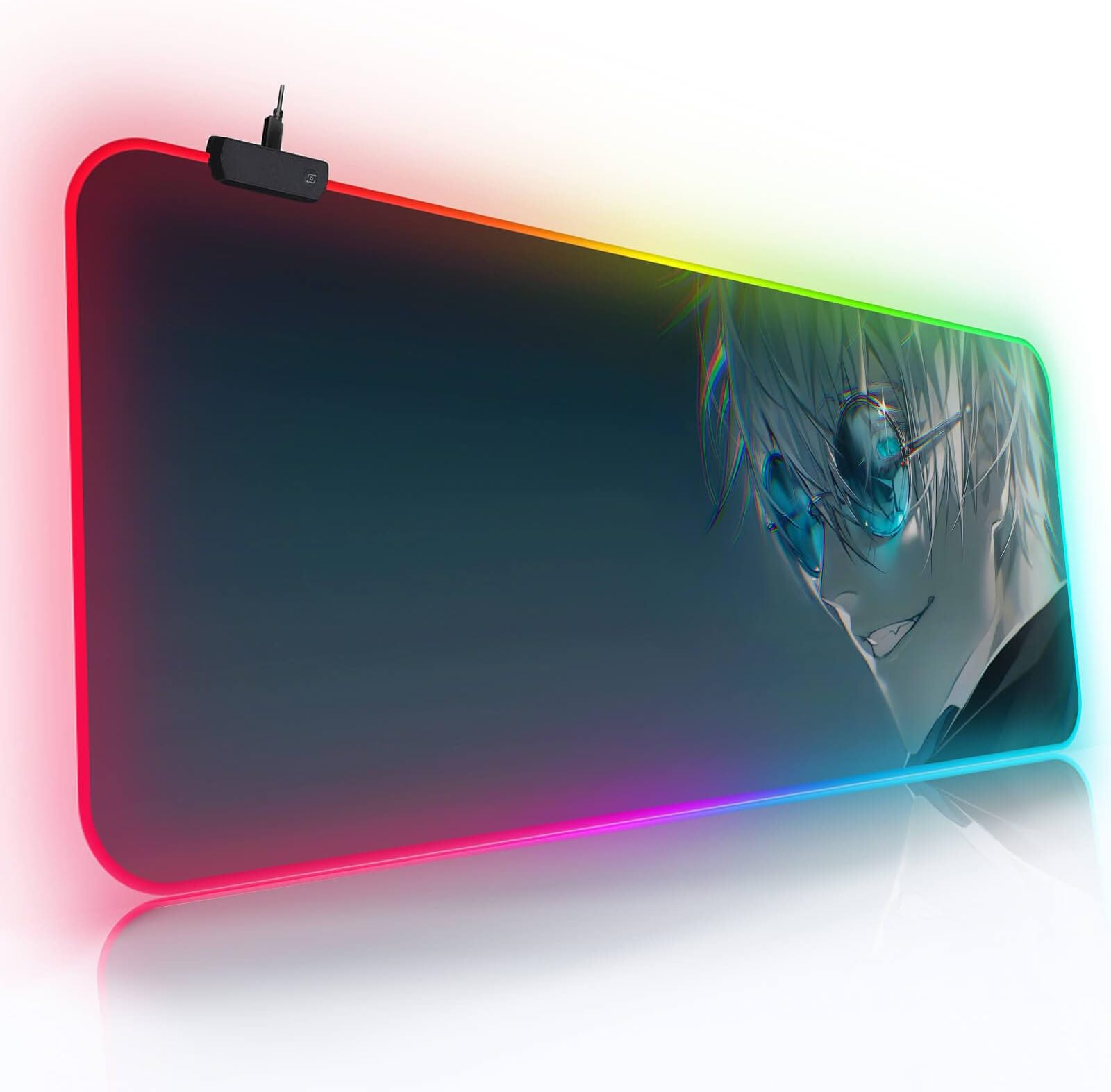 Amazon.com: Uminino RGB Anime Mouse Mat Pad LED Large Gaming Mouse Pad ...