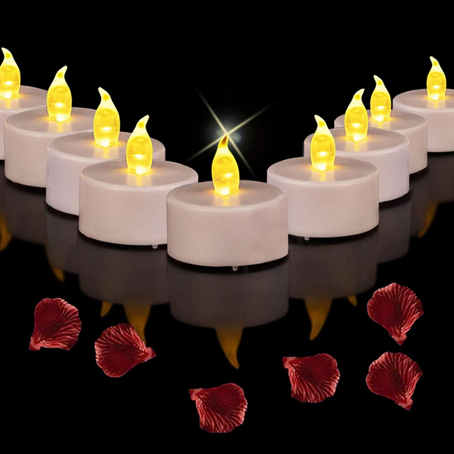 Amazon.com: Battery Operated Flameless Votive Tea Lights Realistic ...