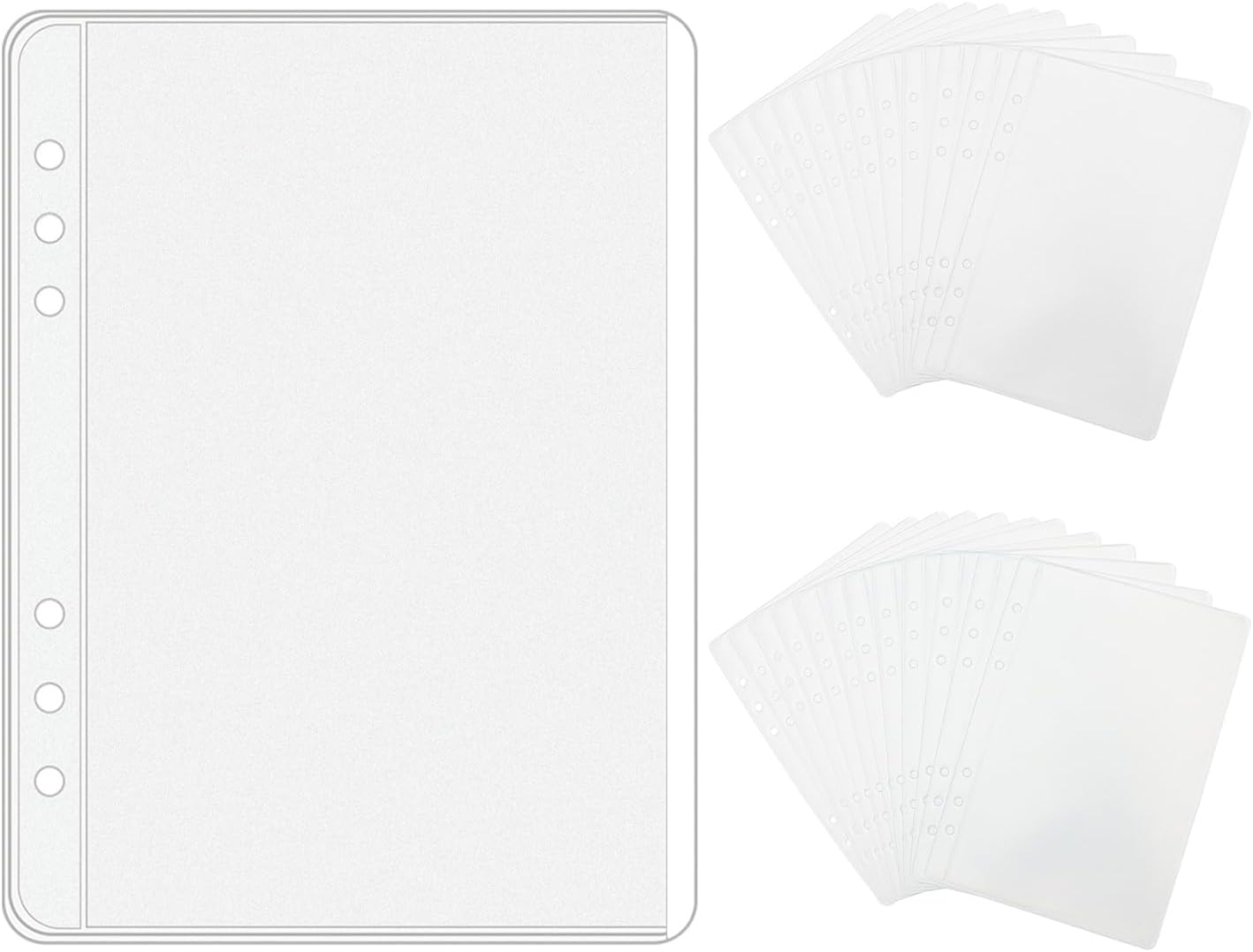 Amazon.com : 12PCS A5 Binder Pockets,6-Holes Zipperless Cash Envelopes ...