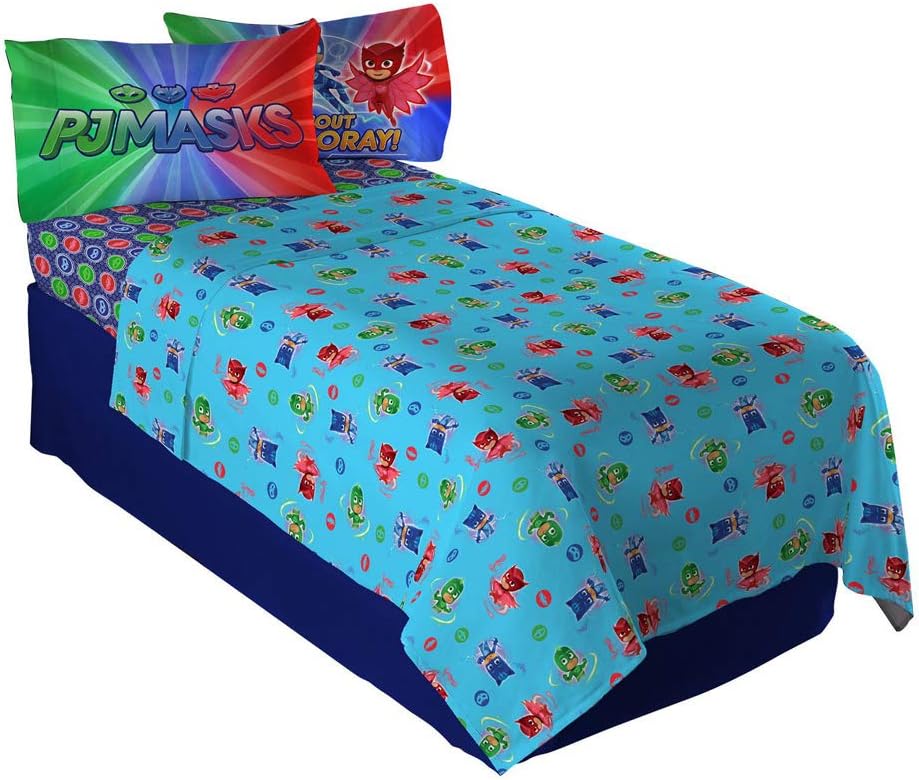 Amazon.com: Naisian PJ Masks It's Hero Time Twin Sheet Set for Kids ...