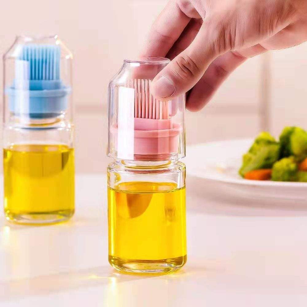 Racklik 150ml Multi-Function Kitchen Glass Oil Bottles with Silicon Oil ...
