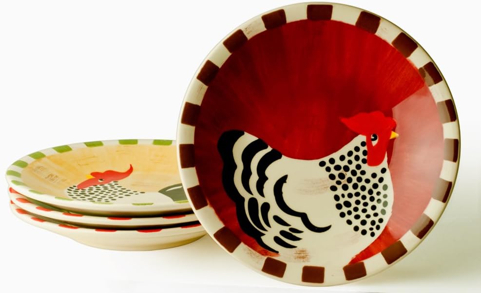 Amazon.com | Signature Housewares Chicks Rule 8-Inch Utility Plates ...