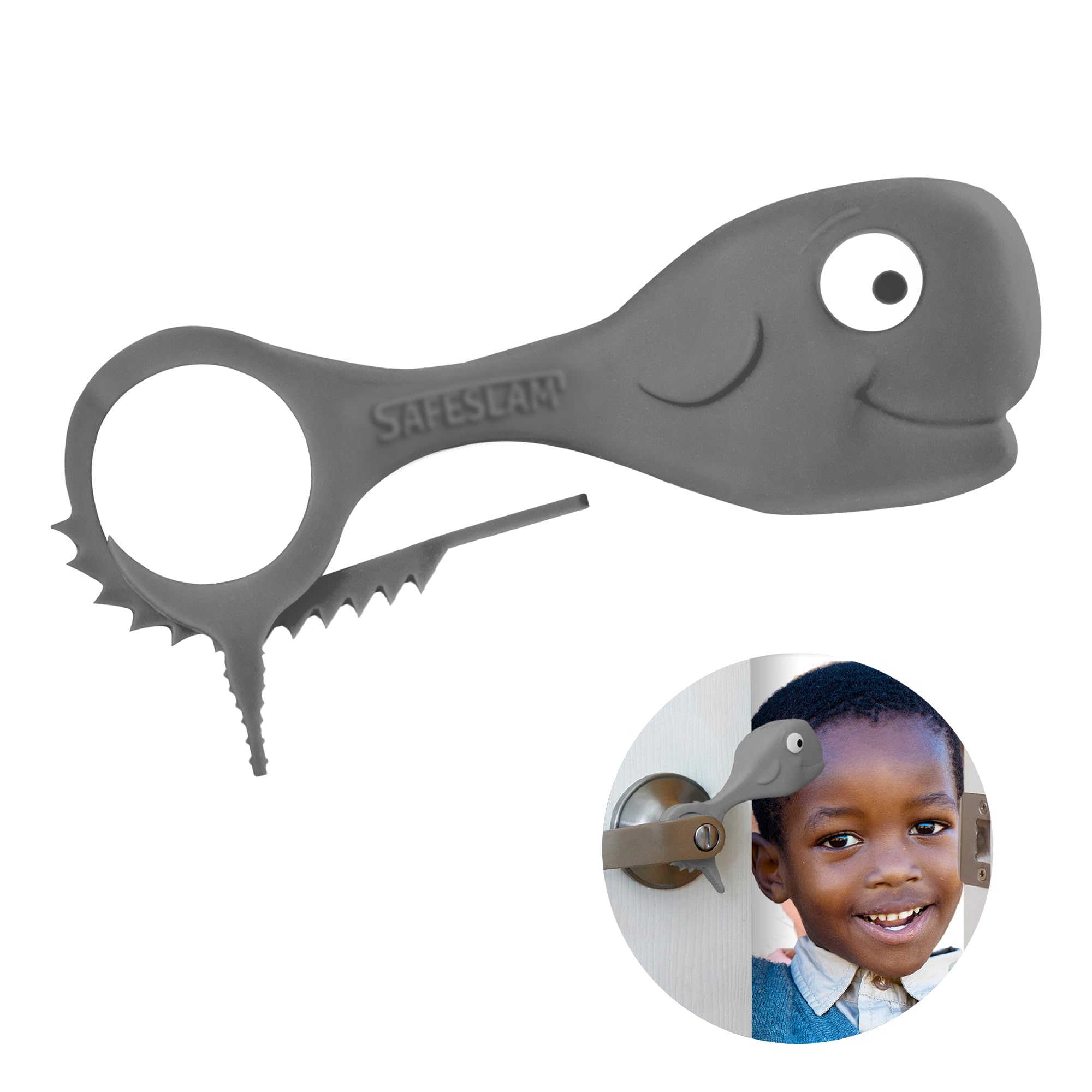 Amazon.com: SAFESLAM Door Slam Preventer, Stays On Door Even When ...