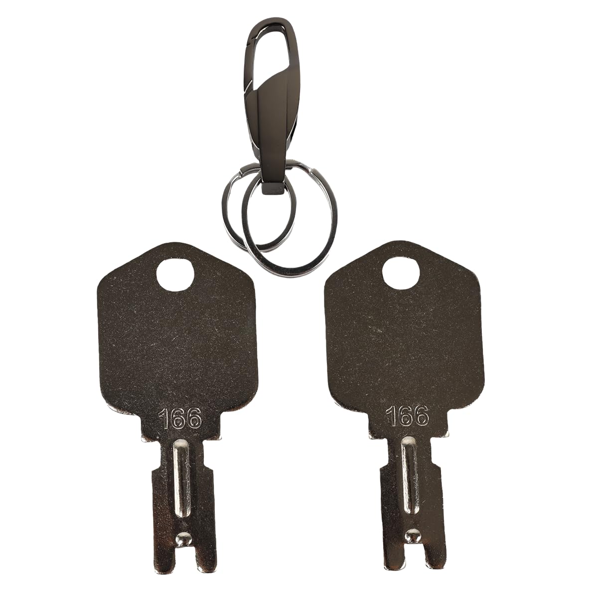 2PCs Ignition Keys 166 with Key Chain Compatible with Clark Yale Hyster ...