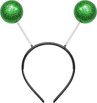 Amazon.com: Tedercle Green Alien Antenna Headband, Space Martian ...