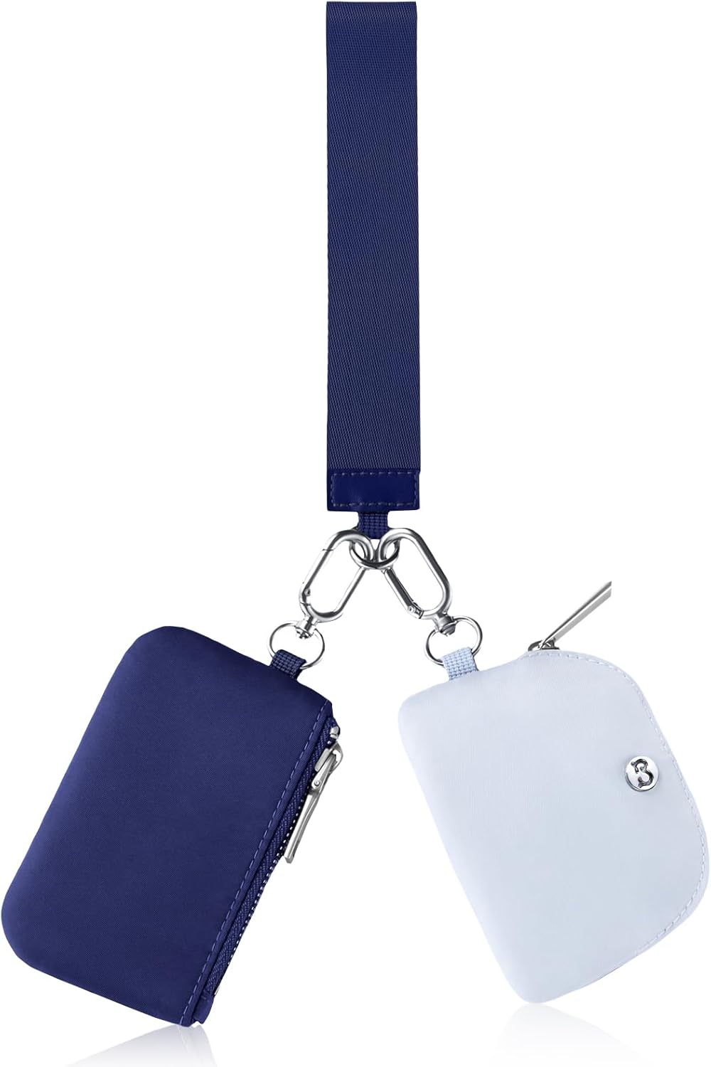 Babysun Zip Around Keychain Wristlet Wallets for Women Dual Pouch Coin ...