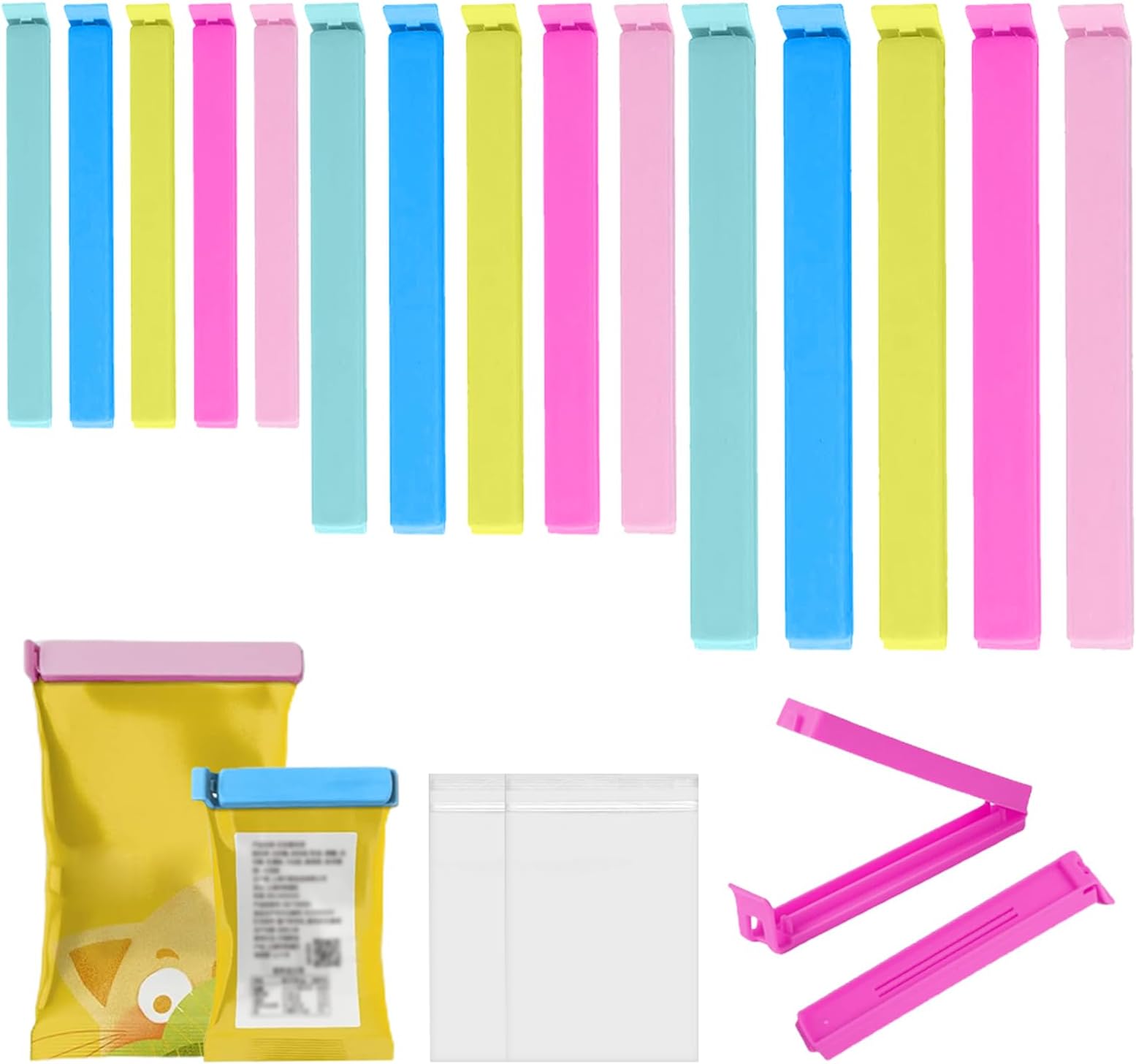 Yoosso 30 Pièces Pince Sachet Alimentaire, Longueur 15/10/6cm Clip ...