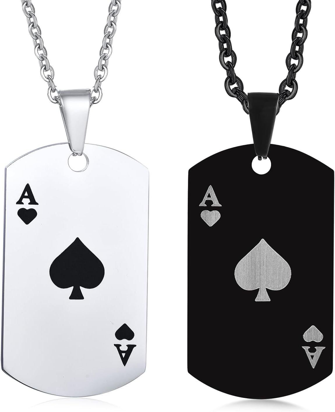 evimo Necklaces Ace Poker Card Necklace With Pendant Ace Of Spades Men ...