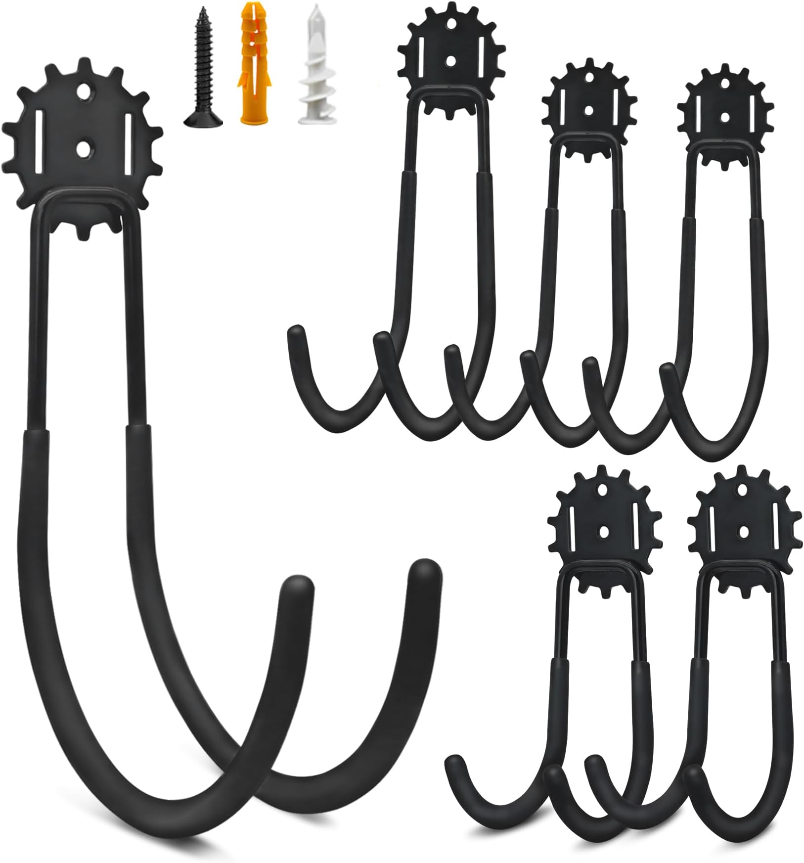 Gisafai 10 Pcs Ladder Bike Garage Hooks Screw in Storage Hanger Wall ...