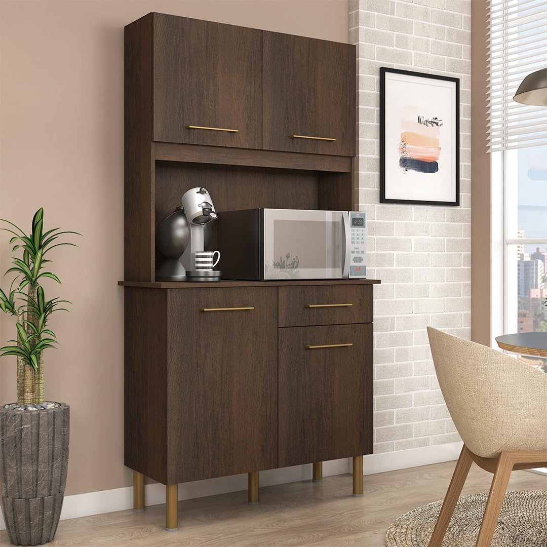 MOBI Alacena de Madera para Cocina Vaduz - 4 Puertas 1 Estante 1 Cajón ...