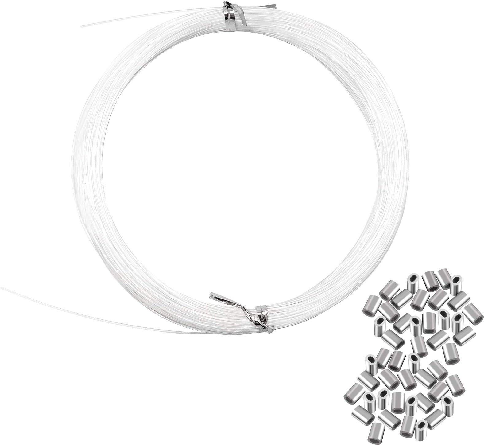 Invisible Hanging Support Up to 60lbs, 98Feet(30M) Clear Picture Wire ...
