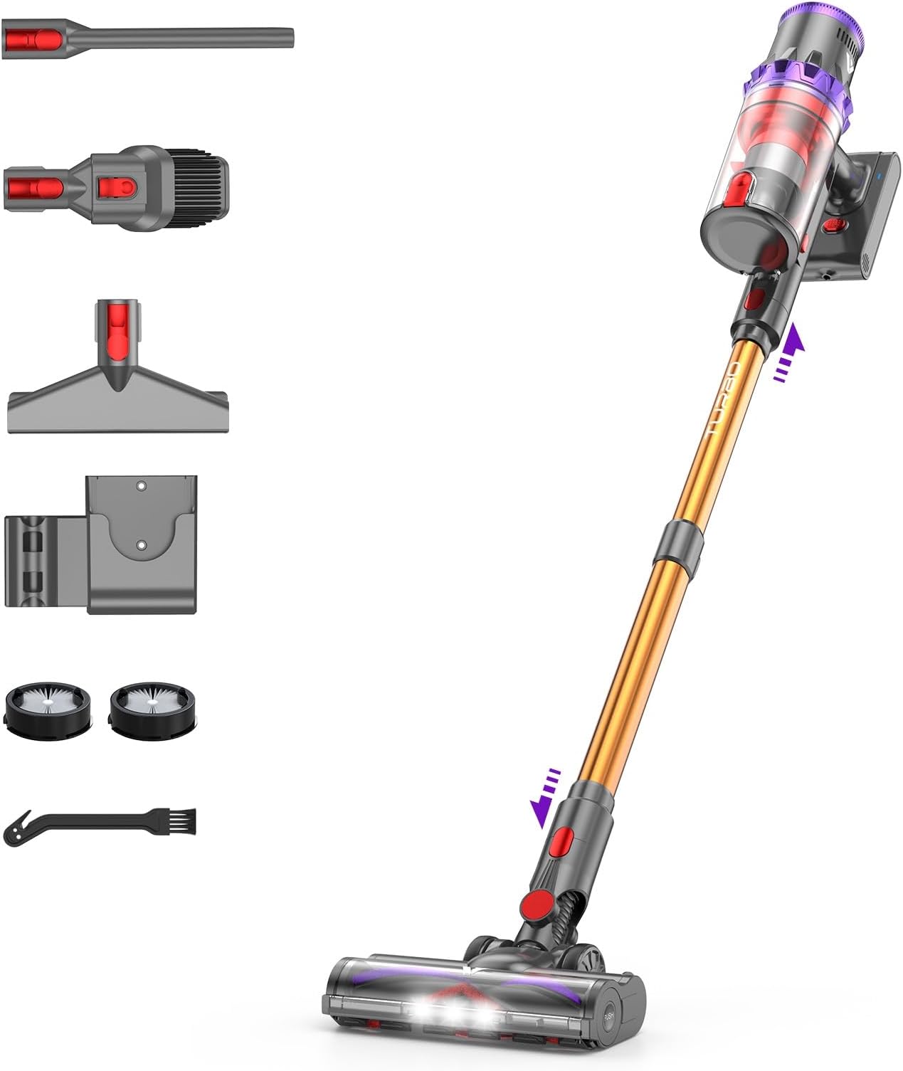 Amazon.com: Klarpul Cordless Vacuum Cleaner, 580W 48KPA 65Mins Runtime ...