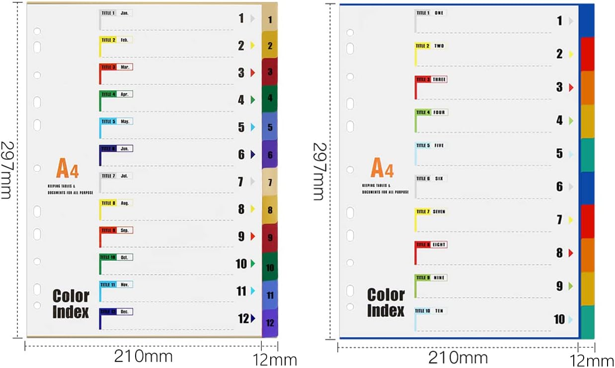 A4 Plastic File Dividers – BigaMart