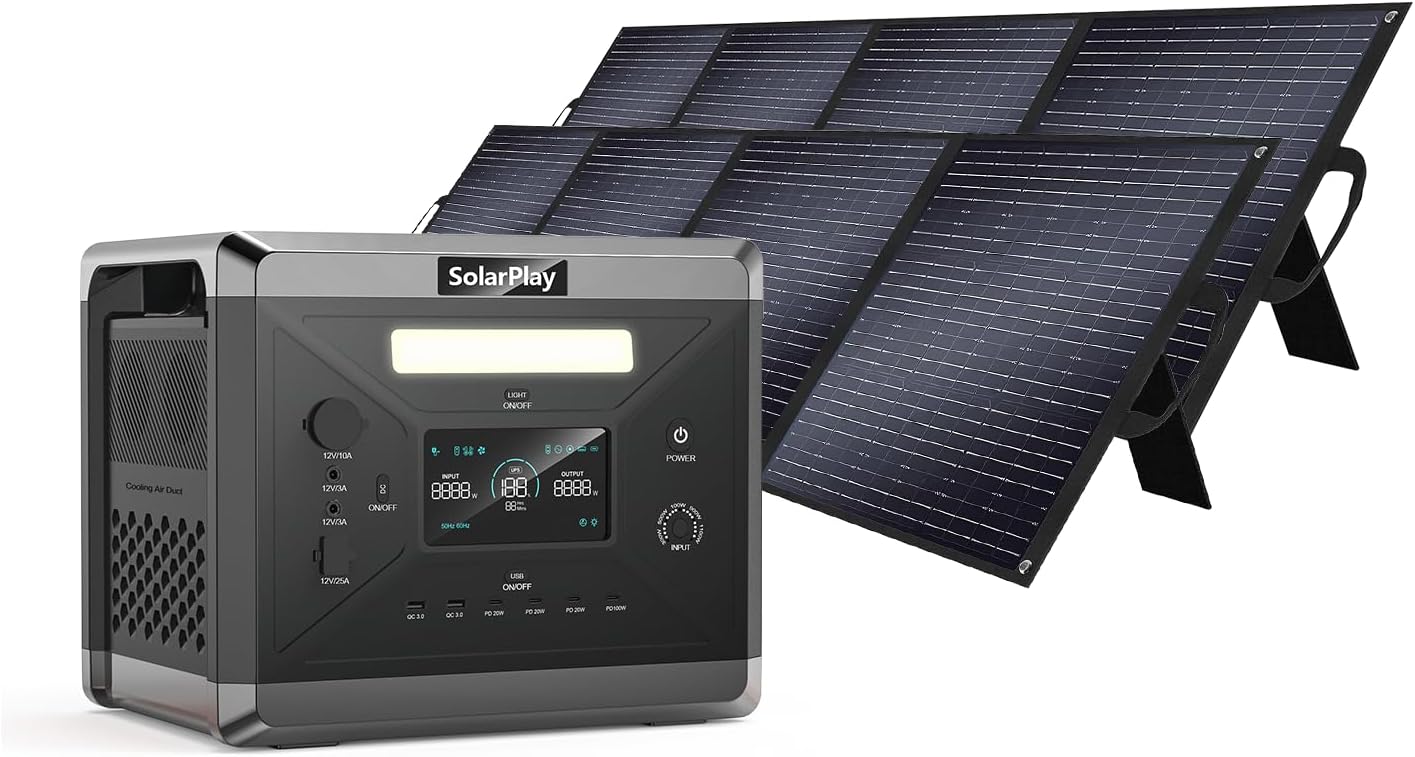 Amazon.com: SolarPlay Portable Power Station, 2400W/2160Wh Large ...