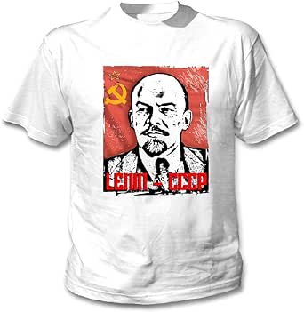 Teesquare1st Men's Vladimir Lenin T-shirt Bianca da uomo : Amazon.it: Moda