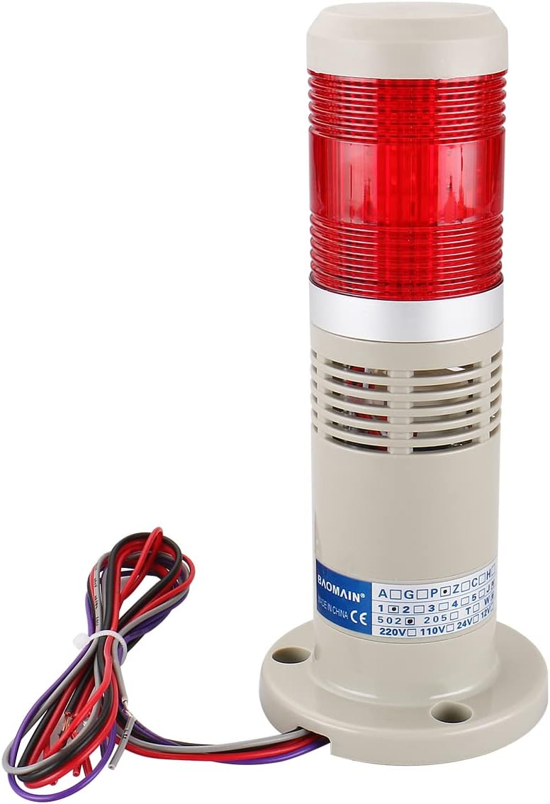 Amazon.com: Baomain Alarm Warning Flashing Light 24V DC Industrial with ...