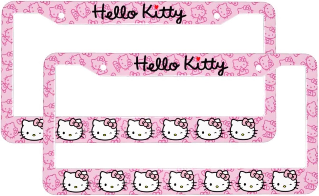 Amazon.com: Chroma Graphics Sanrio Faces Hello Kitty License Plate ...