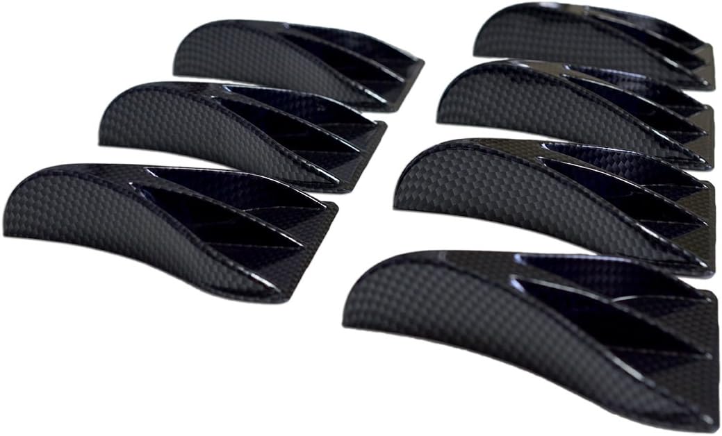 Amazon.com: VMS RACING 7 PC Piece Carbon Fiber Look Universal Vortex ...