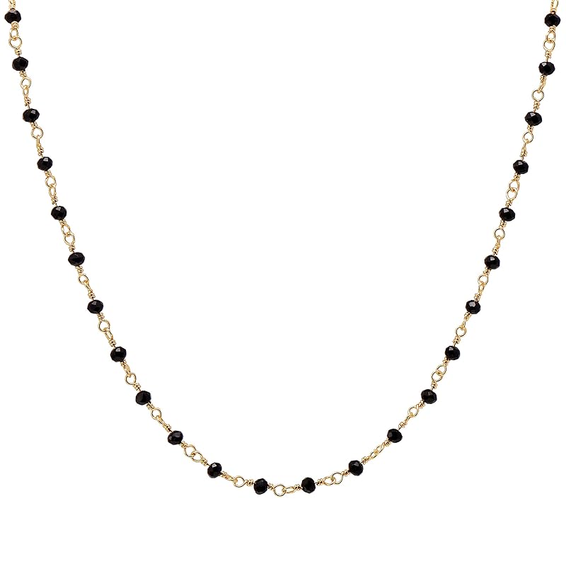 Amazon.com: Joseph Brothers Handmade Black and Gold Beaded Necklace ...