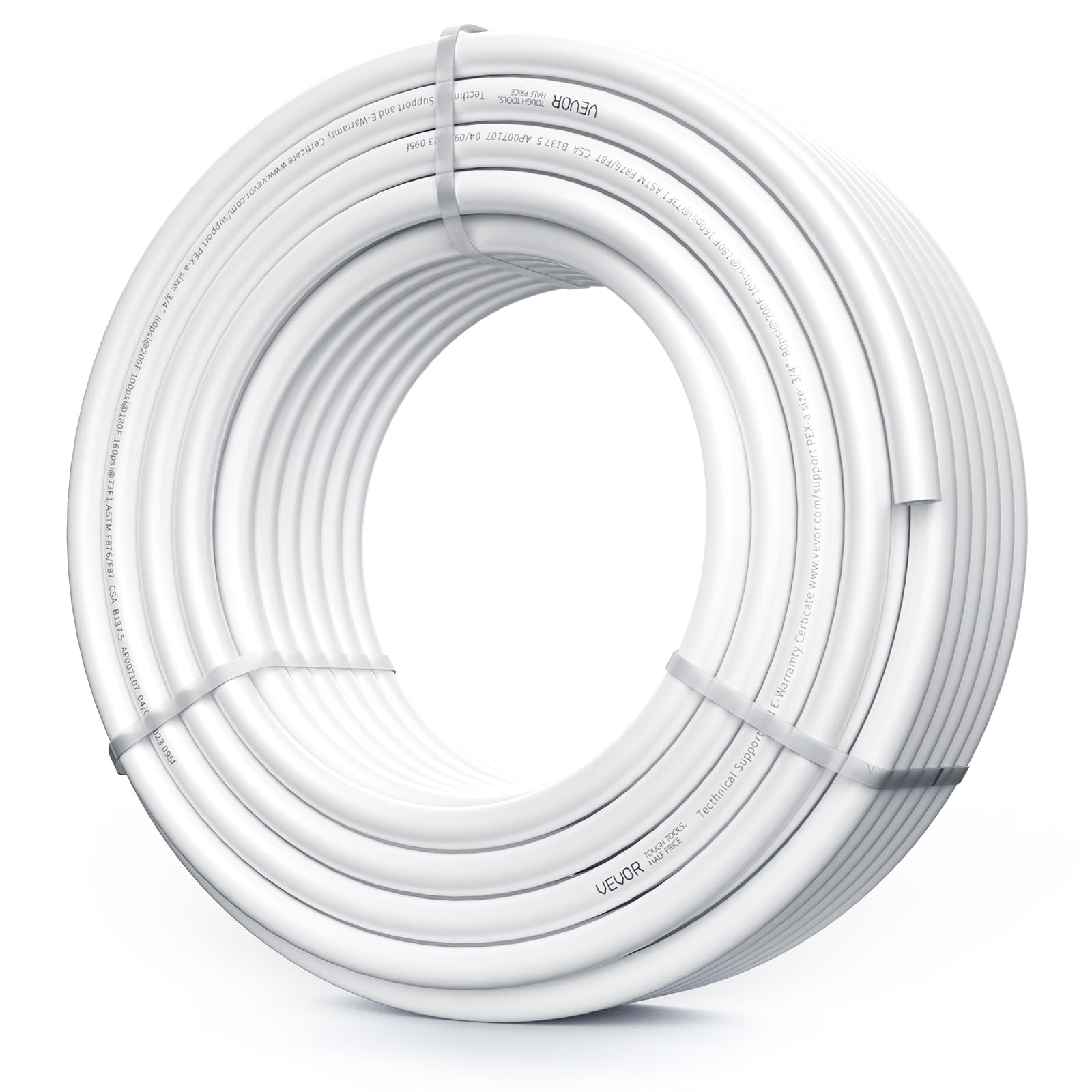 VEVOR PEX Pipe 3/4 Inch, 100 Feet Length PEX-A Flexible Pipe Tubing for ...