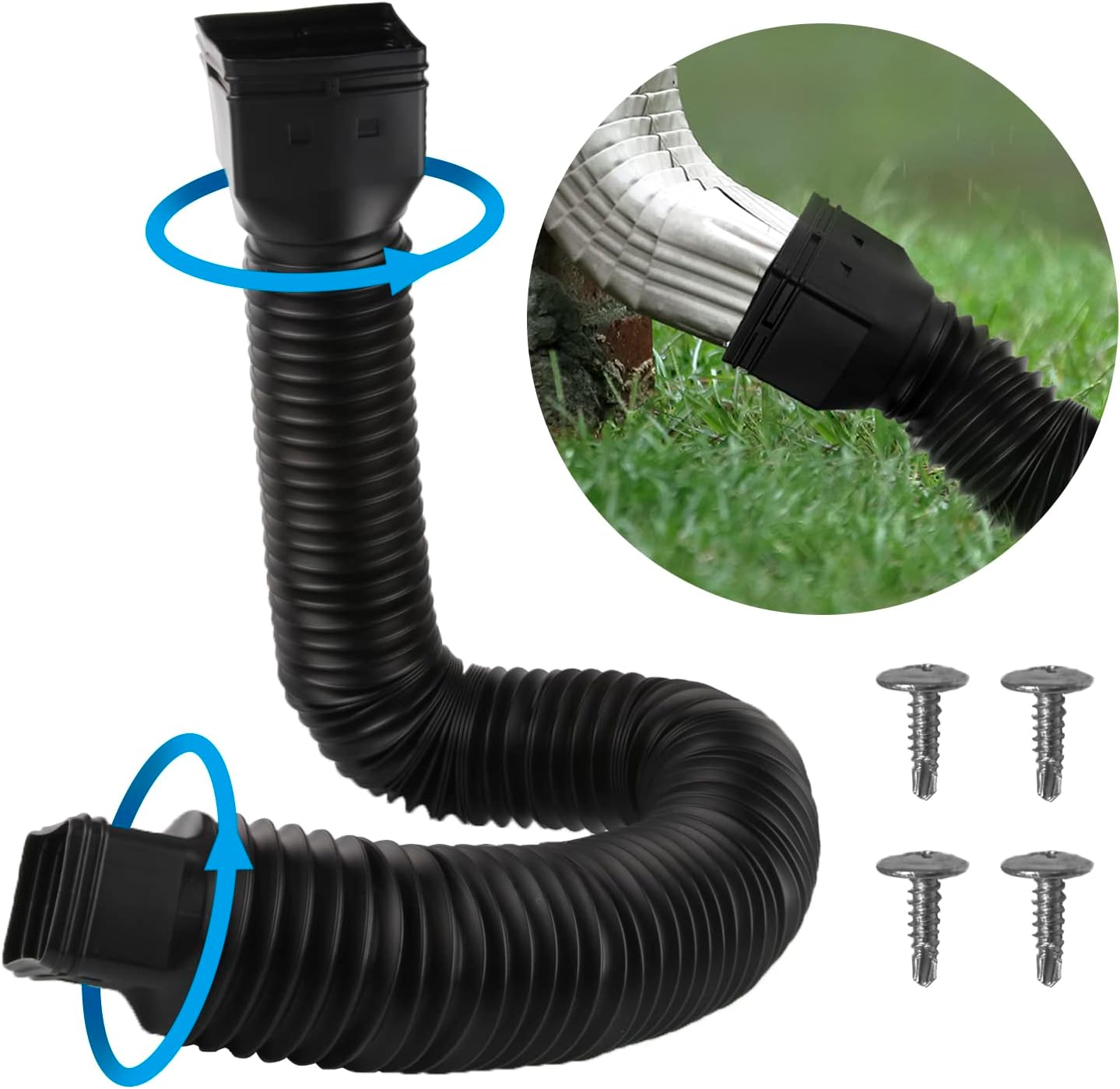 Gutter Downspout Extensions – Rain Gutter Downspout Extender with ...