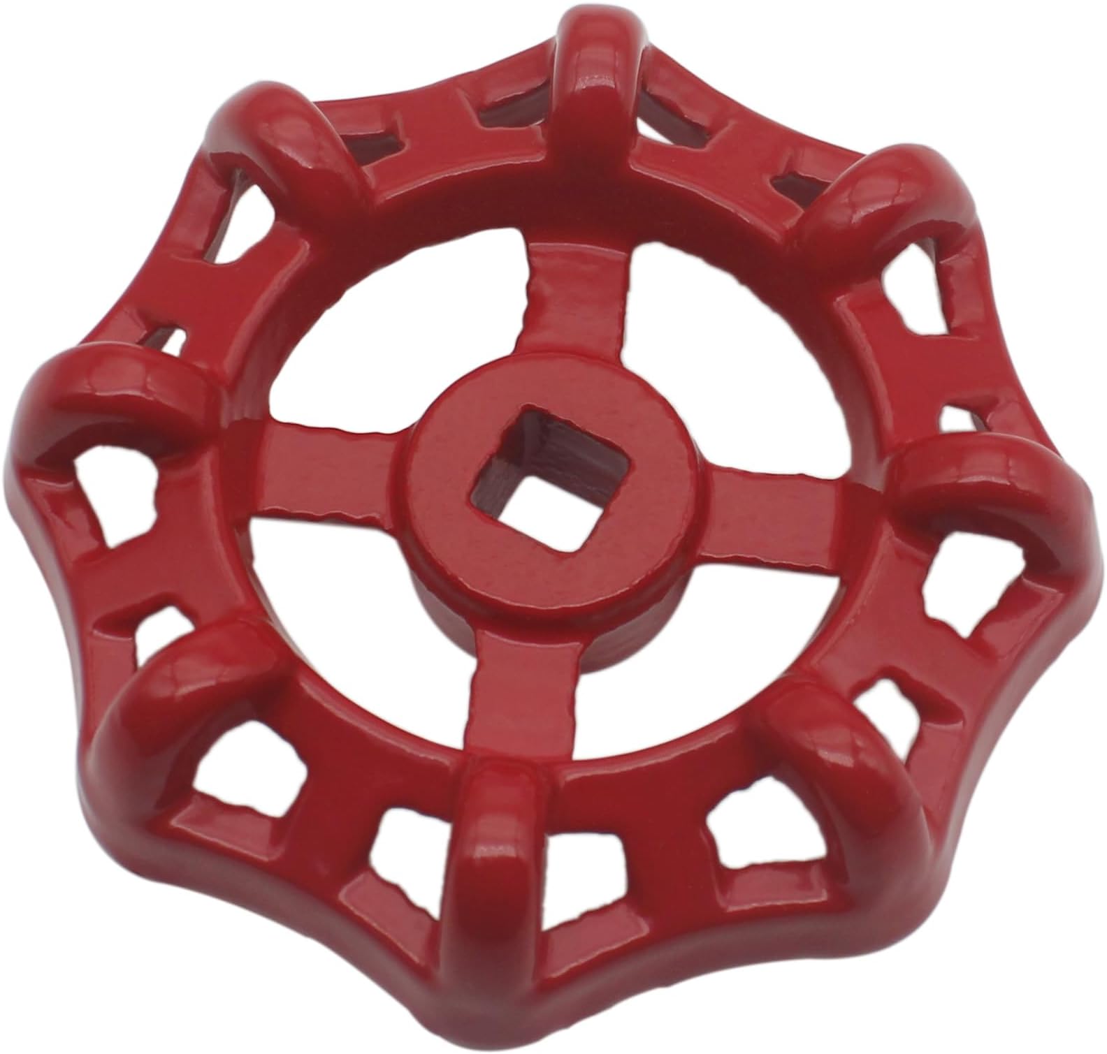 HAJXZH 1PCS 8mm x 8mm Round Wheel Handle Red Cast Iron Water Spigot ...