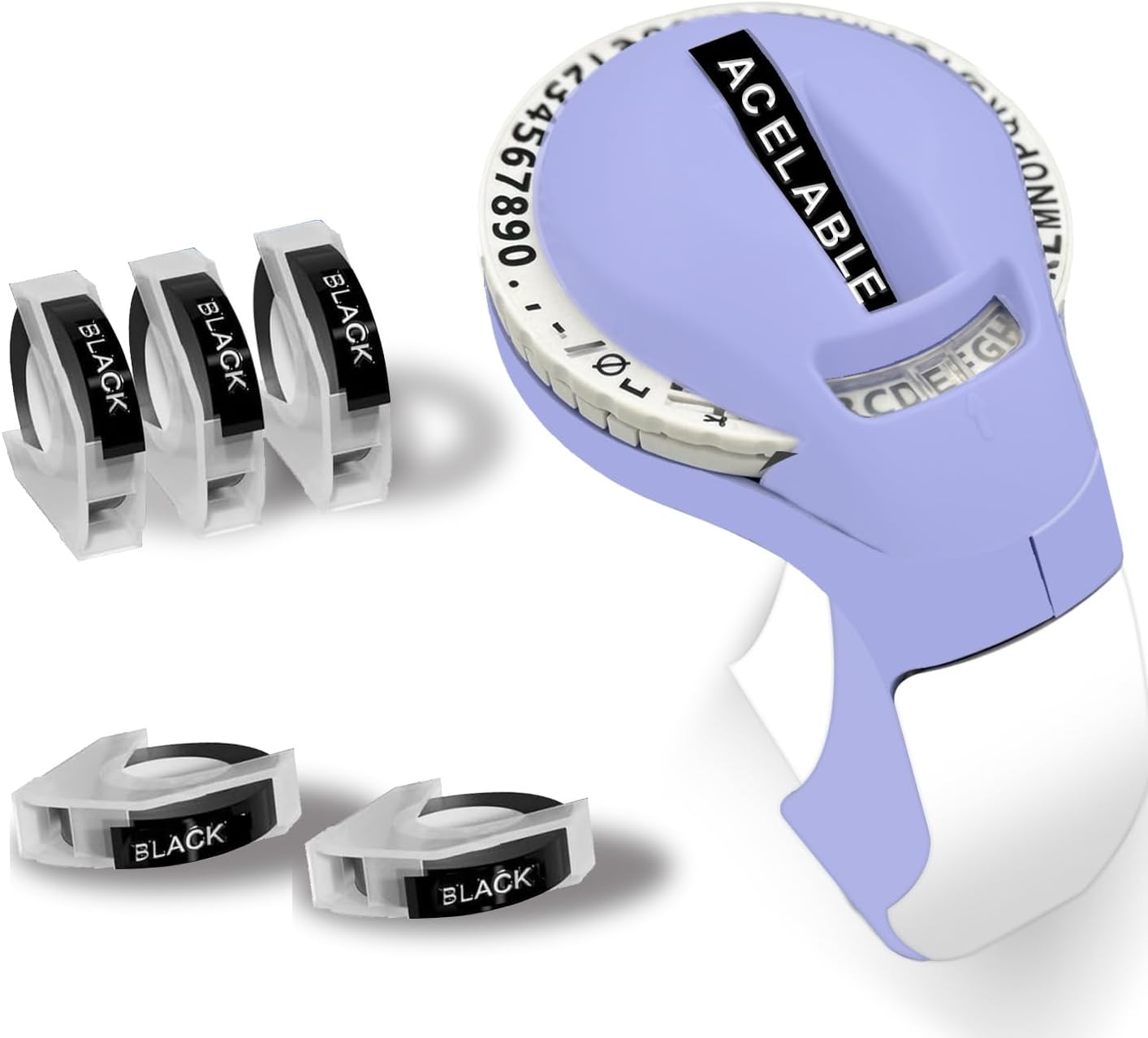 Amazon.com : Embossing Label Maker Machine with 5 Black Tapes, 3D Omega ...