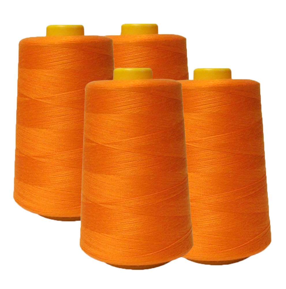 Snapklik.com : AK TRADING CO 4-Pack Orange All Purpose Sewing Thread Cones