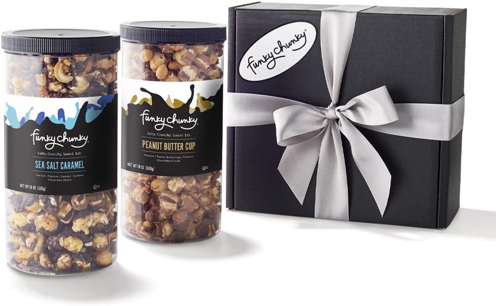 Amazon.com : Funky Chunky Gourmet Popcorn, Chocolatey Popcorn, Pretzel ...