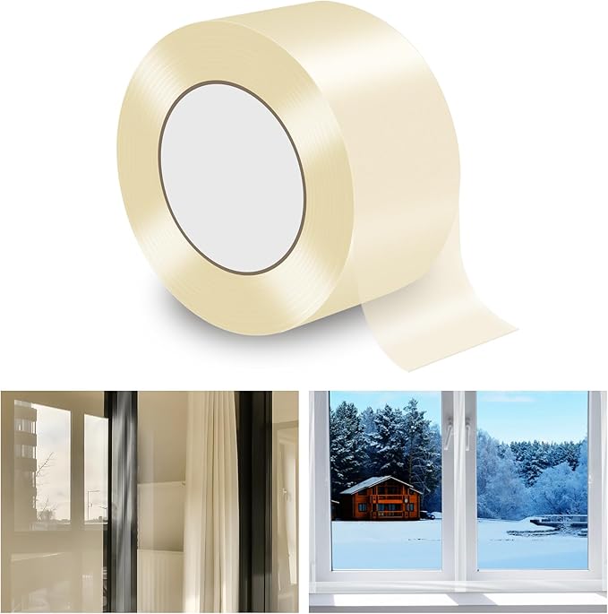 3-Inch x 65 Yards Transparent Window Weather Sealing Tape,Clear Window ...