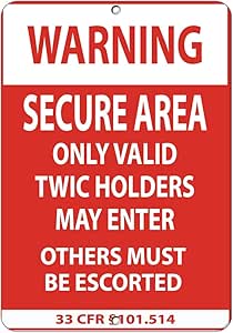 Amazon.com: Aluminum Vertical Metal Sign Multiple Sizes Warning Secure ...