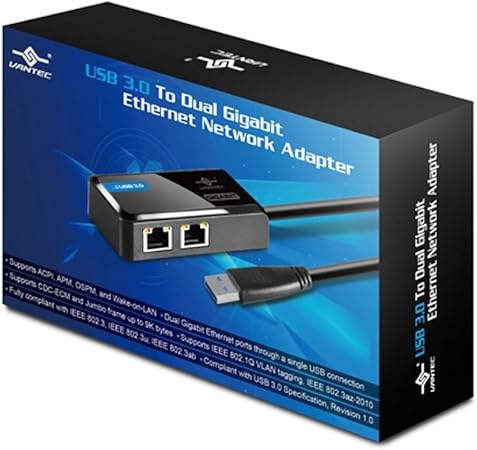 Amazon.com: Vantec USB 3.0 to Dual Gigabit Ethernet Network Adapter (CB ...