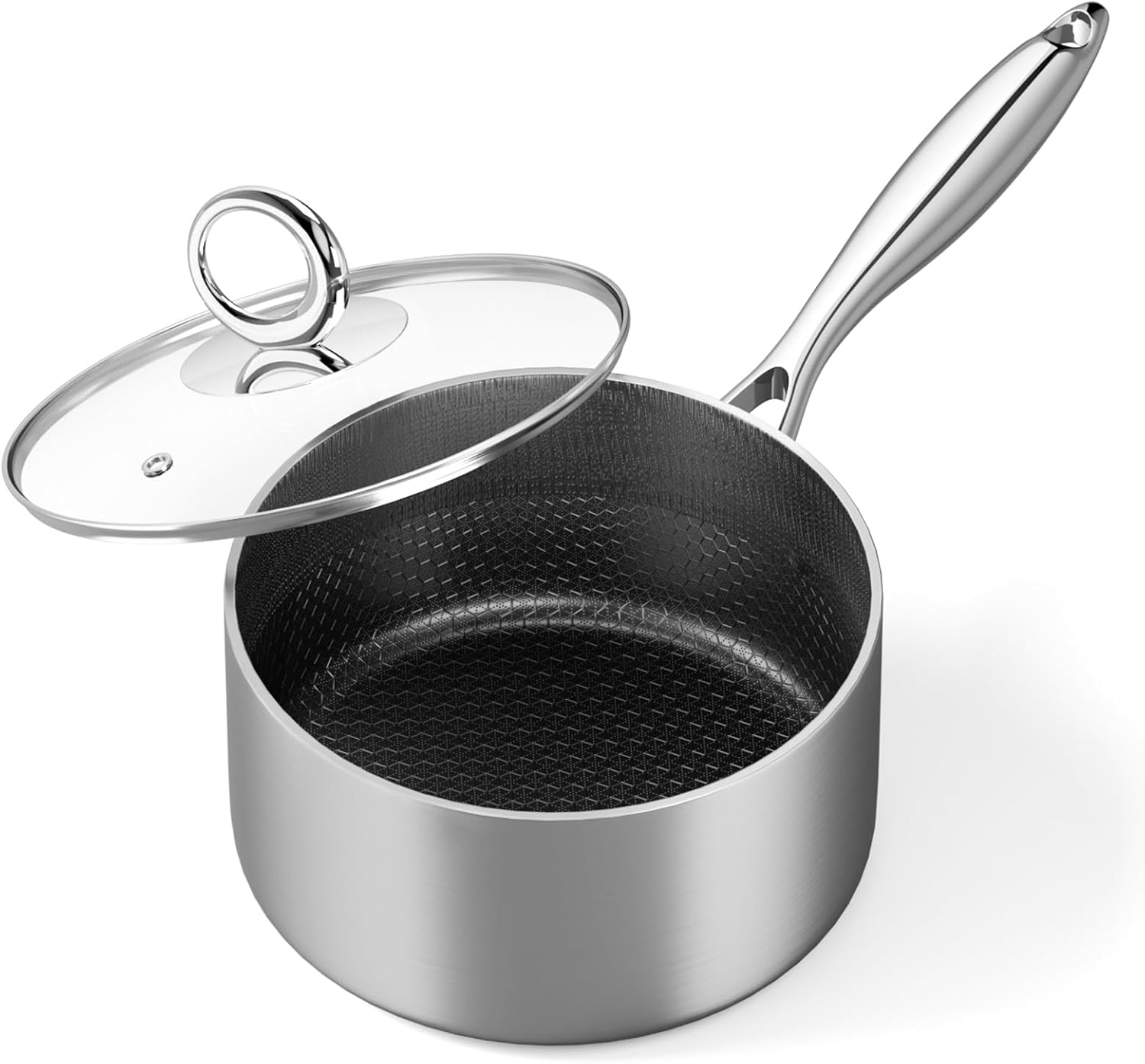 Amazon.com: Innerwell Stainless Steel Sauce Pan with Lid 1.6Qt Nonstick ...