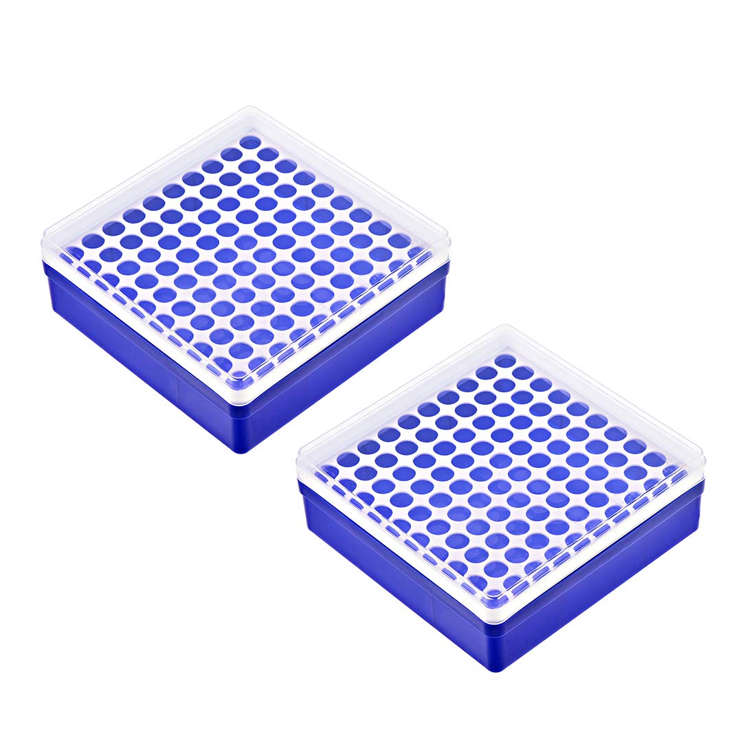 uxcell Centrifuge Tube Rack Storage Box 100-Well Polypropylene Holder ...