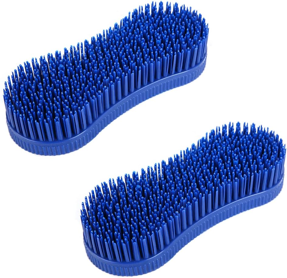 Amazon.com: LNJBABAO 2 Pcs Silicone Horse Grooming Brush PP Material ...