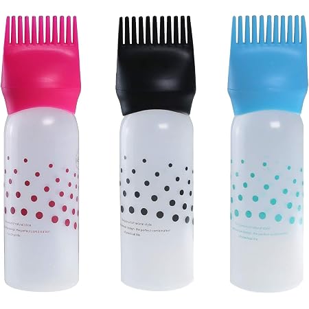 Amazon.com: Poitemsic 3pcs 6oz Hair Color Oiling Bottles Root Comb ...