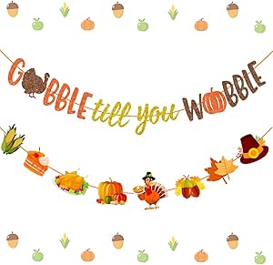 Amazon.com: Happy Thanksgiving Day Gold Glitter | Thanksgiving ...