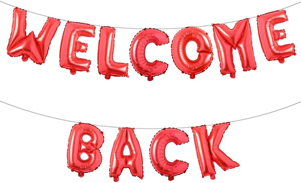 Amazon.com: Welcome Back Letter Balloons multicolor 16 Inch Foil Mylar ...
