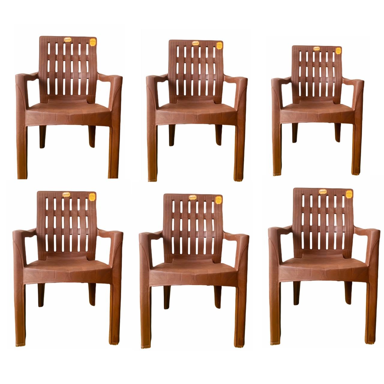 Kelvin Orthopaedic Brown Chair Set of 6 Fully Comfort and Weight ...