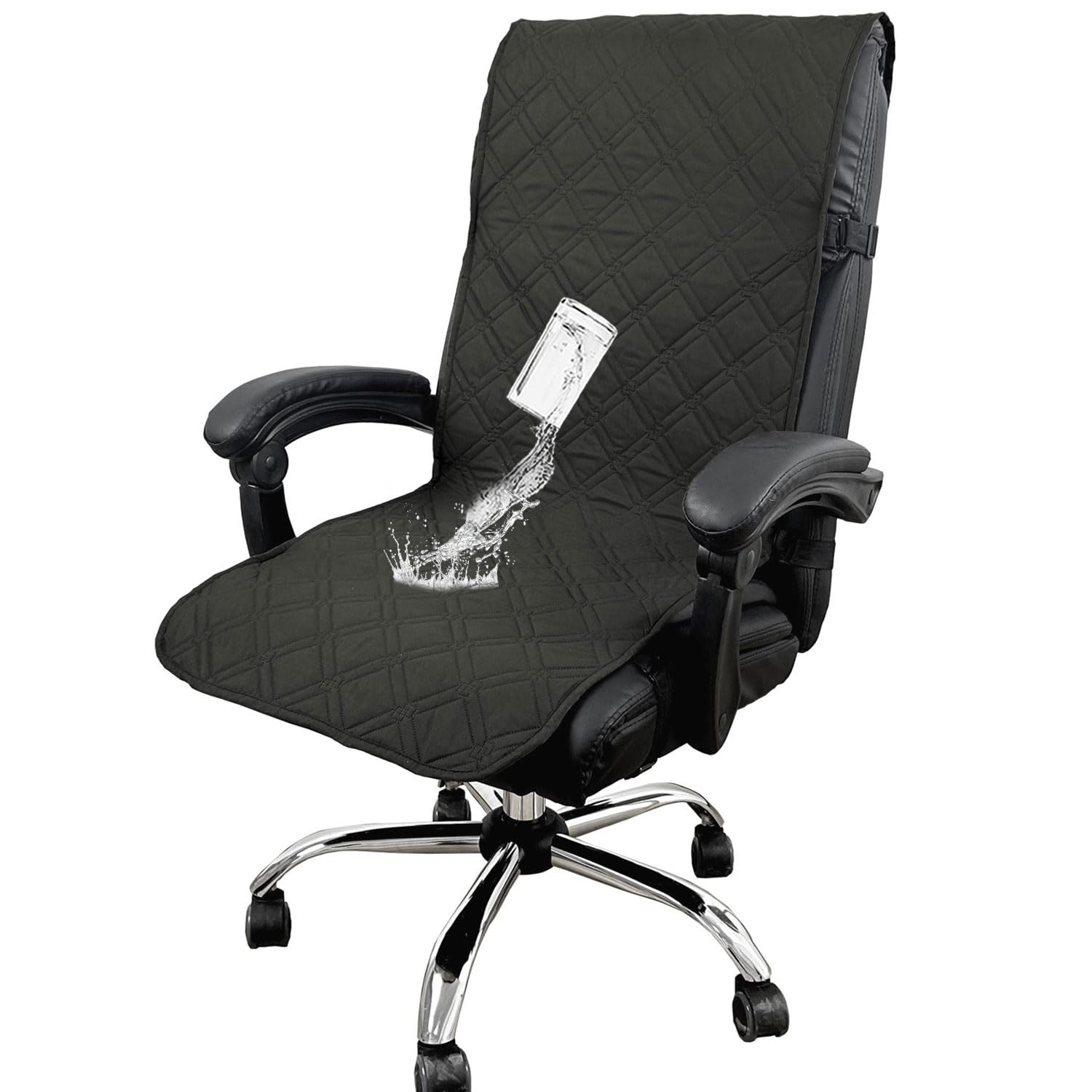 Amazon.com: Folifoss Reversible Office Chair Cover Water Resistant ...