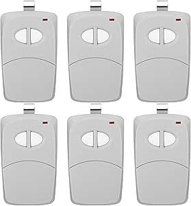 Kingdder 6 Pcs 2 Channel Gate Opener Remote Compatible with Multicode Linear MCS412001 10 Dip ...